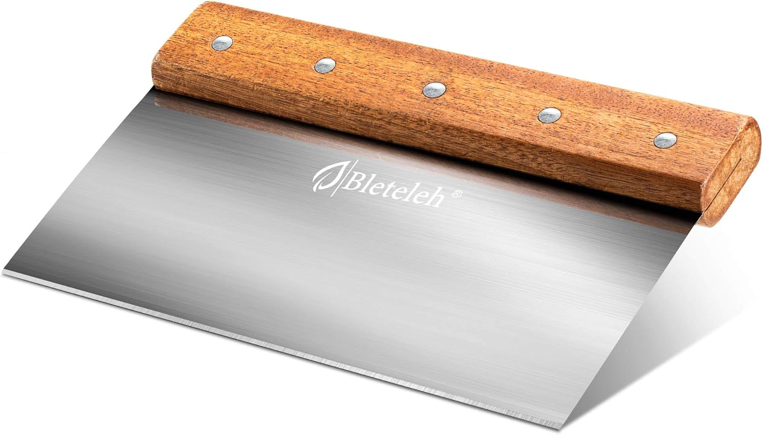 Bench Scraper, Dough cutter, Cake smoother, Wooden Handle Stainless St ...